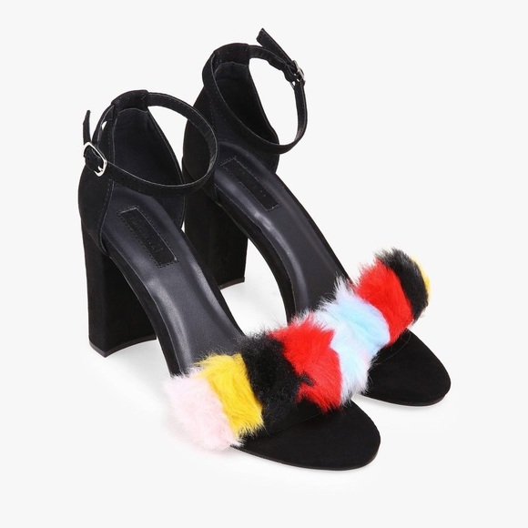 Forever 21 | Shoes | Forever 2 Faux Fur Anklestrap Heels | Poshmark